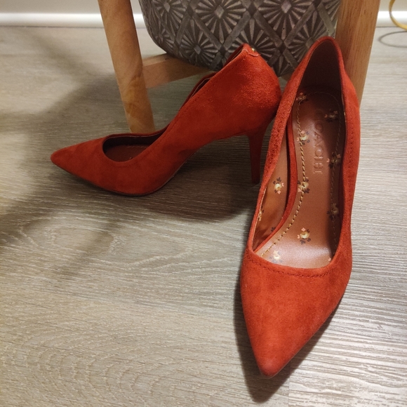 Coach | Shoes | Coach Burgundy Red Heels | Poshmark